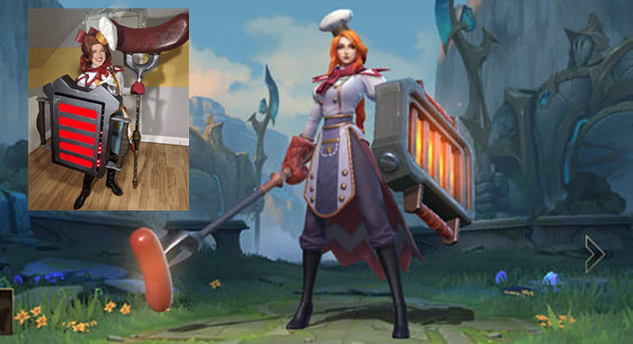คอสเพลย์แปลก Barbecue Leona ในเกมอีสปอร์ต League of Legends